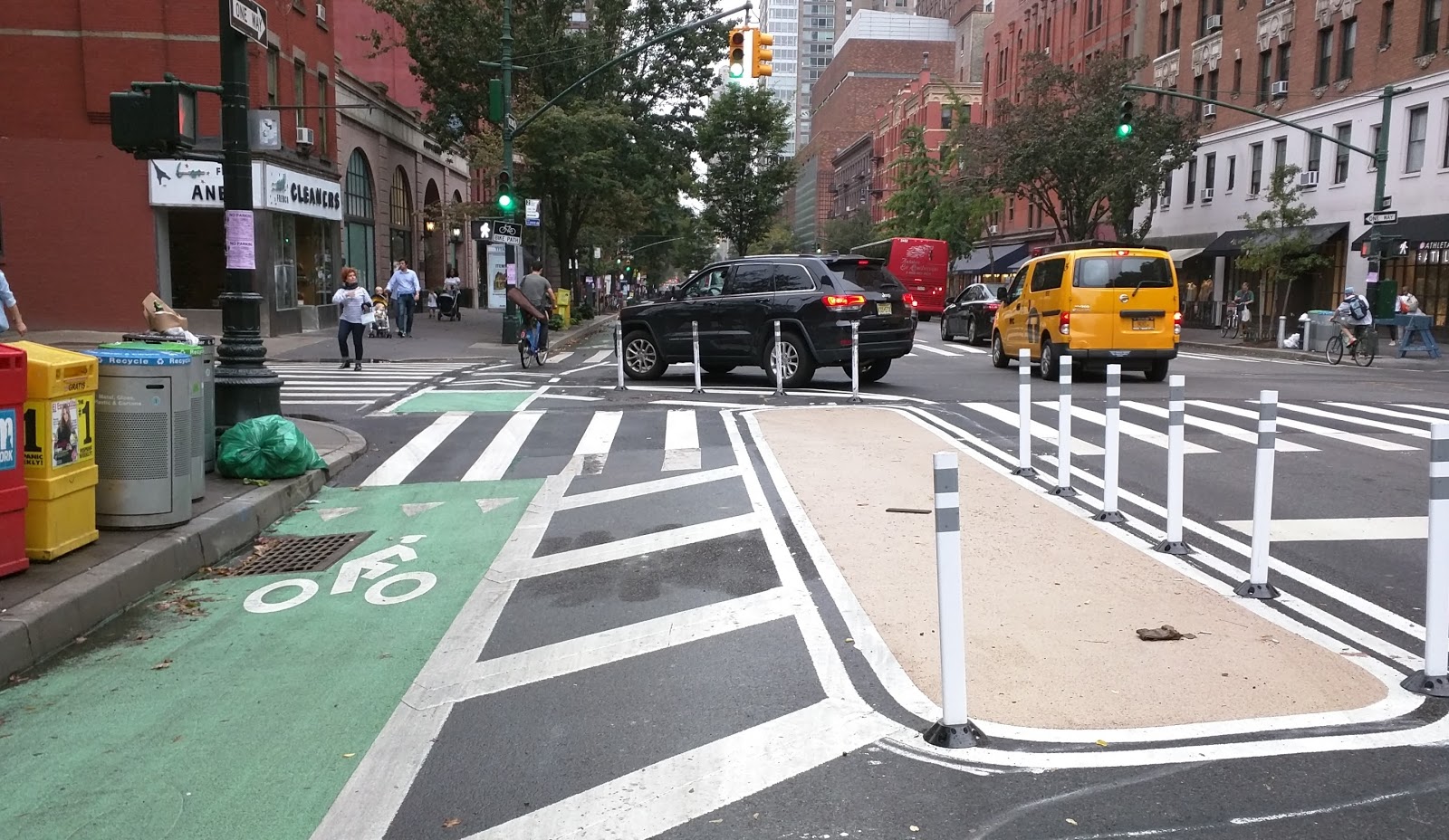 DOT Tests Out New Intersection Design for Protected Bike Lanes ...