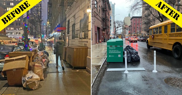 Eyes on the Street: Trash Containerization Keeps Sidewalk Clear, But ...