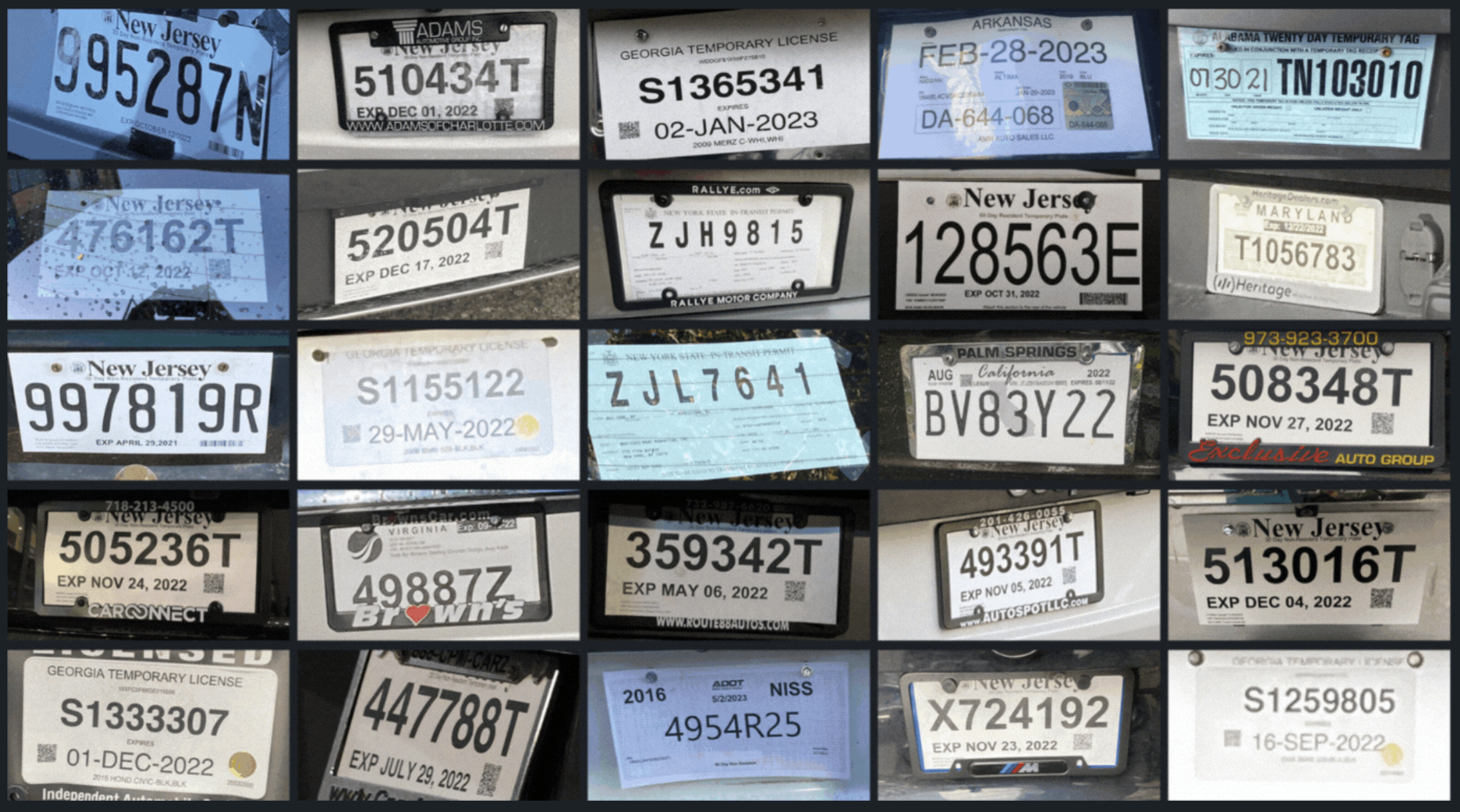 New Jersey Rolls Out New Temporary License Plates to Fight Black Market ...