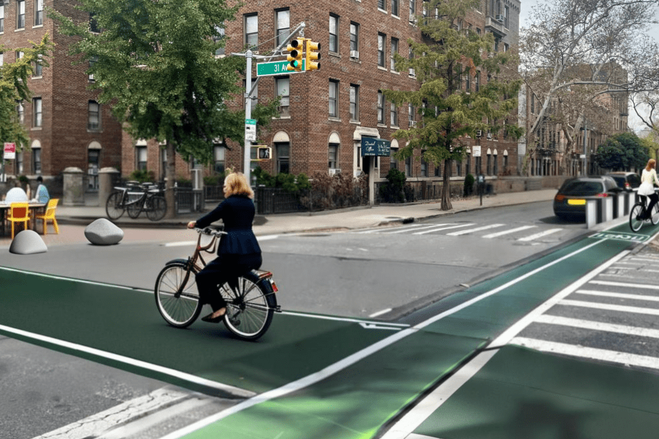 DOT Tests Out New Intersection Design for Protected Bike Lanes ...