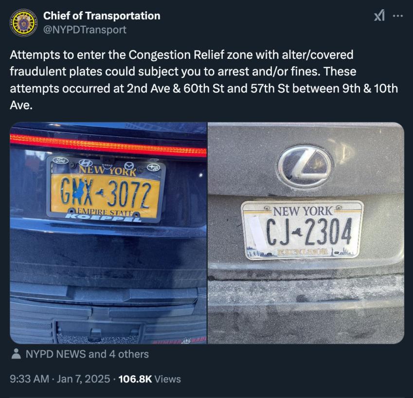 Congestion Pricing: City Needs to Get Real With Plate, Placard Frauds ...