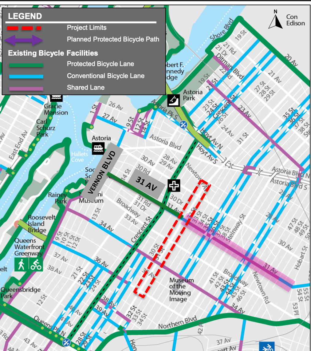 DOT To Add Bike Lanes Under Elevated Tracks in Astoria This Summer ...