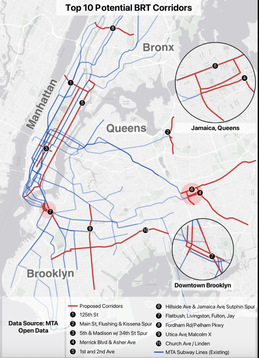 Here's A Bus Rapid Transit Plan For New York ... If the City Cares ...